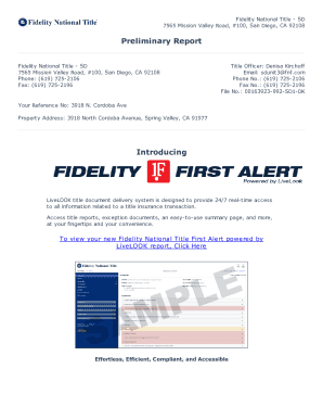 Fillable Online Fidelity National Title Insurance Company - FNTIC Fax ...