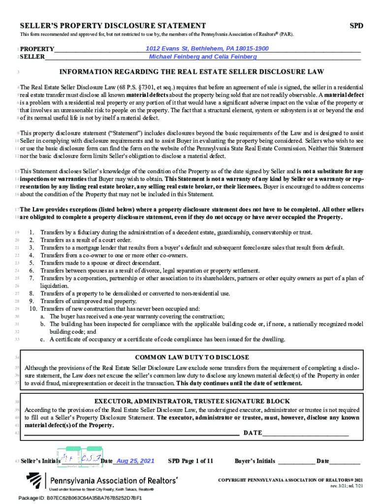 Fillable Online Get Property Condition Disclosure Statement - US Legal ...