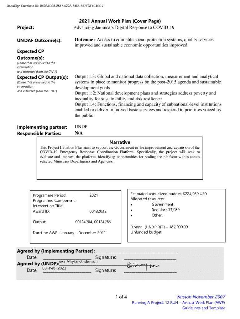 Fillable Online info undp DocuSign Envelope ID: B40A4D28-2517-422A-8165 ...