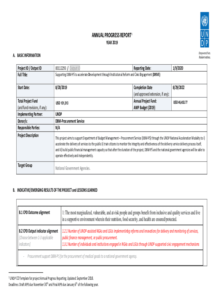 Fillable Online info undp Annual Work Plan - United Nations Development ...