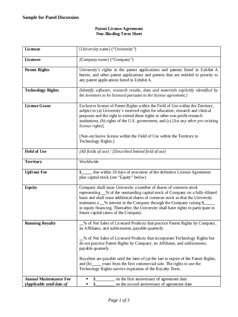 General License Agreement: Definition & Sample Doc Template | pdfFiller