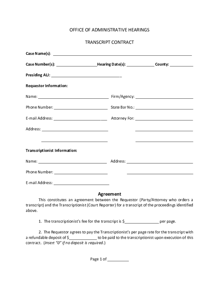 Fillable Online www.oah.nc.govmedia11604OFFICE OF ADMINISTRATIVE ...