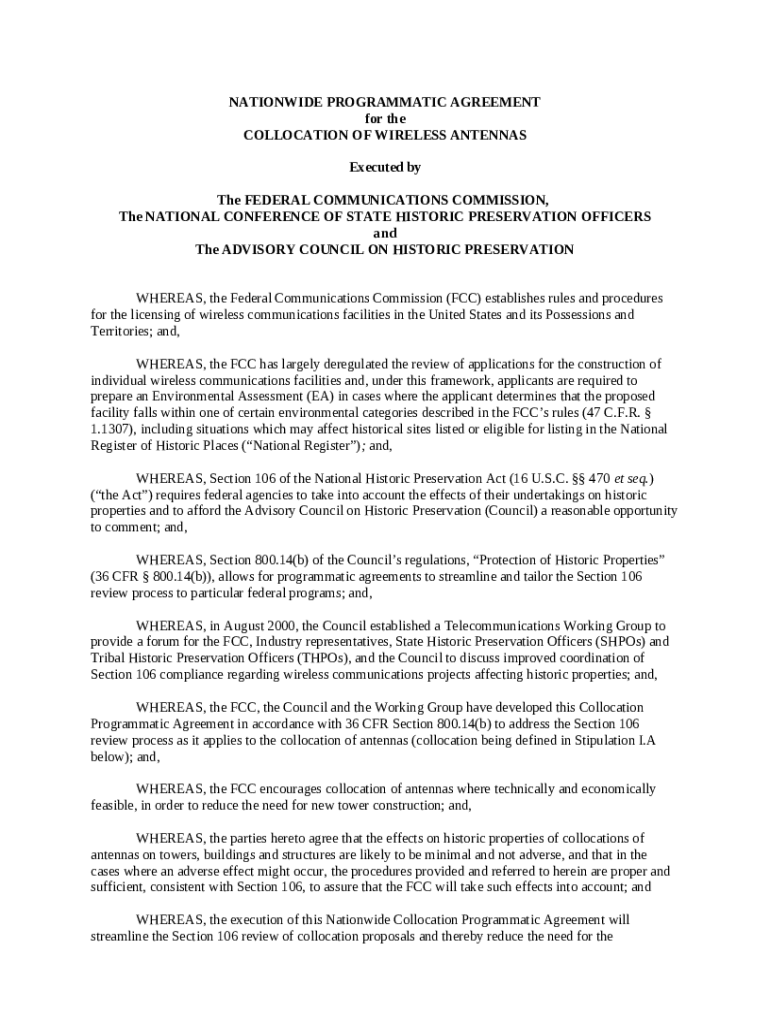 wireless.fcc.govreleasesda010691aNATIONWIDE PROGRAMMATIC AGREEMENT for ...