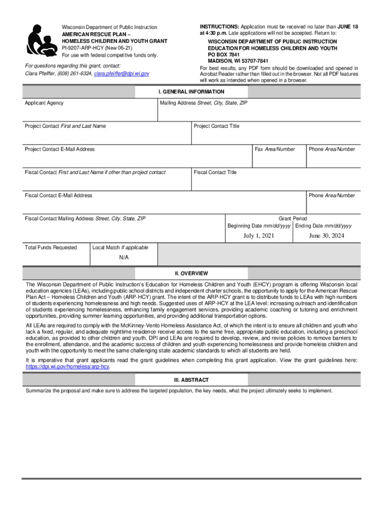 Fillable Online dpi wi dpi.wi.govarpAmerican Rescue Plan (ARP ...