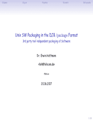 Fillable Online Unix SW Packaging in the DJB /package Format - 3rd ...