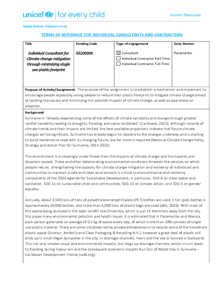 Fillable Online Terms of Reference (Template) Fax Email Print - pdfFiller