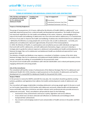 Fillable Online www.unicef.orgguyanasurinamemediaTerms of Reference ...