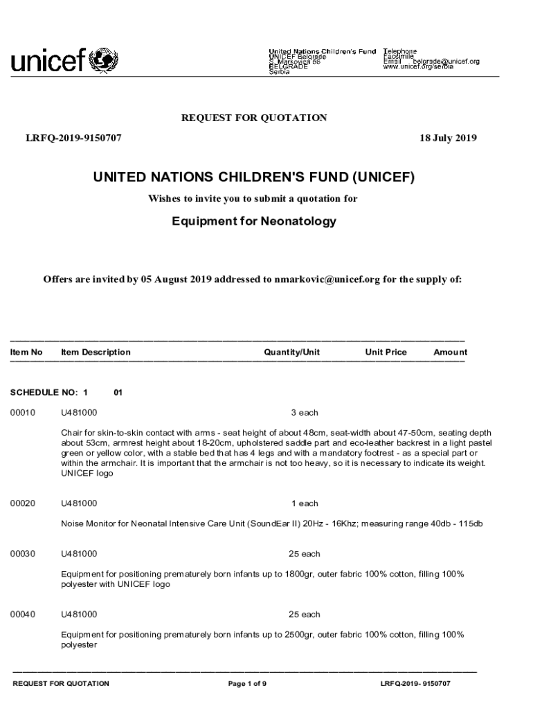 Fillable Online procurement-notices.undp.orgviewfileUNITED NATIONS CHILDREN'S FUND (UNICEF) Fax ...