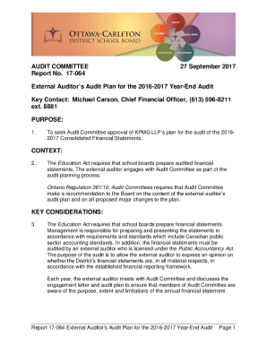 Fillable Online www.knowledgeleader.comtoolsaudit-committeeAudit ...