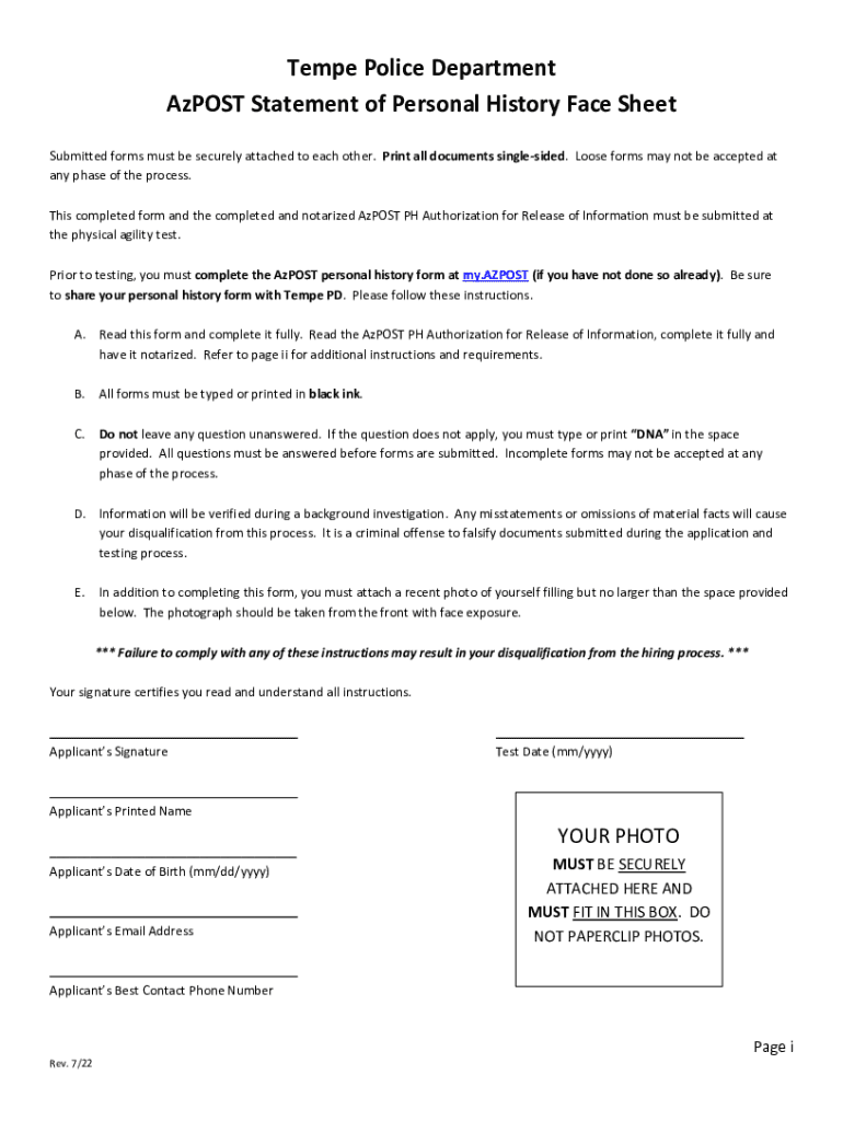 Fillable Online www.tempe.govhomeshowpublisheddocumentTempe Police ...