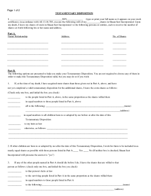 Fillable Online mygoldbelt.comServicesViewThe following Testamentary ...