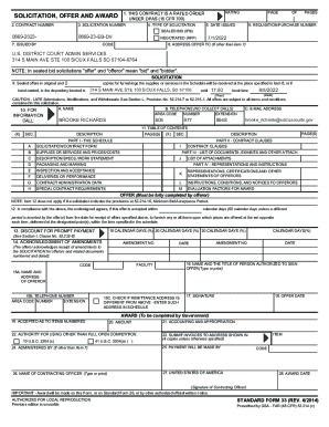 Fillable Online Get SOLICITATION, OFFER AND AWARD, SOL-R9-12-00001 ...