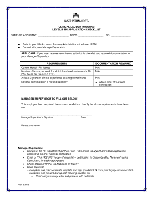 Fillable Online Clinical Ladder Program Nursing Assistants and Ward ...