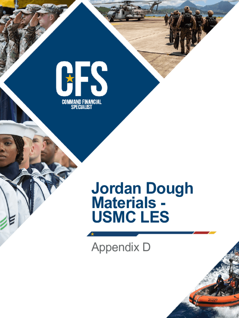 Fillable Online Jordan Dough Materials - USMC LES Fax Email Print ...