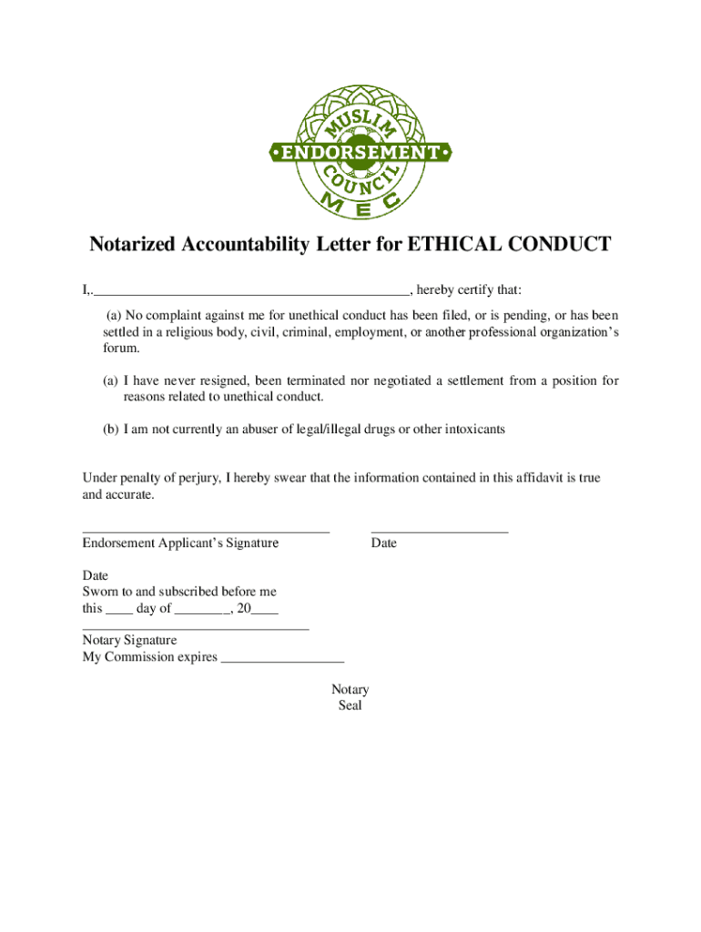 Fillable Online 2020 Annual Accountability for Ethical Conduct ...