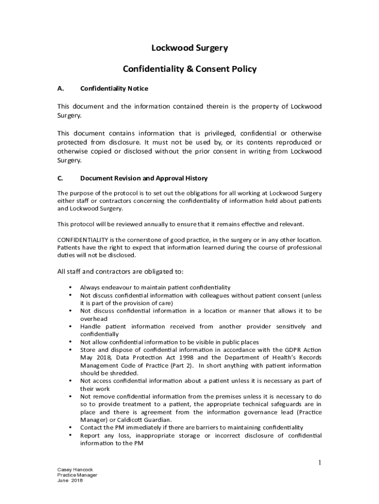 Fillable Online www.hcpc-uk.orgconsent-and-confidentialityConsent and ...