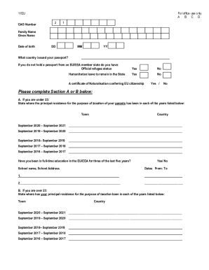 Fillable Online Form - 2020 version.pdf - 11EU CAO Number Family Name ...