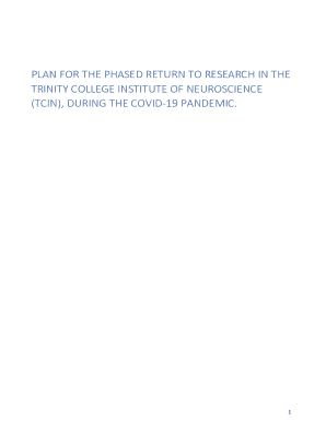 Fillable Online PLAN FOR THE PHASED RETURN TO RESEARCH IN THE ... Fax ...
