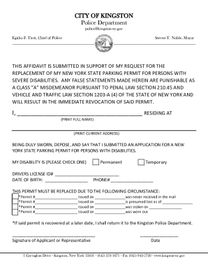 Fillable Online www.kingston-ny.govpoliceWelcome to the City of ...