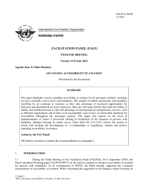 Fillable Online 1/7/21 NOTE DE TRAVAIL - icao.int Fax Email Print ...
