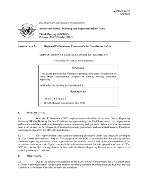 Fillable Online SOP for Runway Surface Condition Reporting - ICAO Fax ...