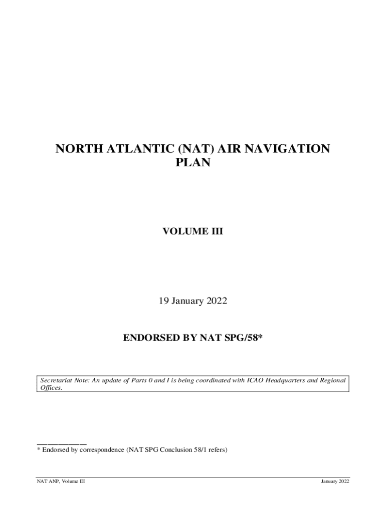 Fillable Online www.icao.intEURNATEUR and NAT DocumentsNORTH ATLANTIC ...
