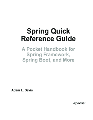 Fillable Online Spring Quick Reference Guide: A Pocket Handbook for ...