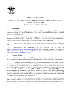 Fillable Online The New Global Reporting Format for Runway Surface ...