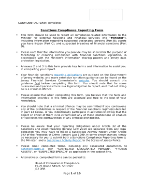 Sanctions Compliance Reporting Doc Template | pdfFiller
