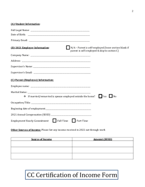 Fillable Online Income CertificateApplication Procedure, Uses ...