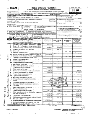 Fillable Online Form 990-PF Return of Private Foundation o Fax Email ...