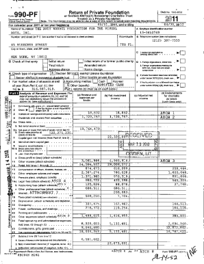 Fillable Online 'form 990-PF Return of Private Foundation OMB NO. or ...