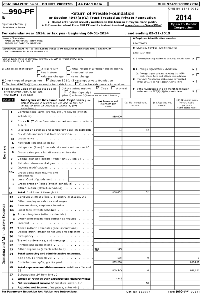 Fillable Online Form Pf Return of Private Foundation Fax Email Print ...