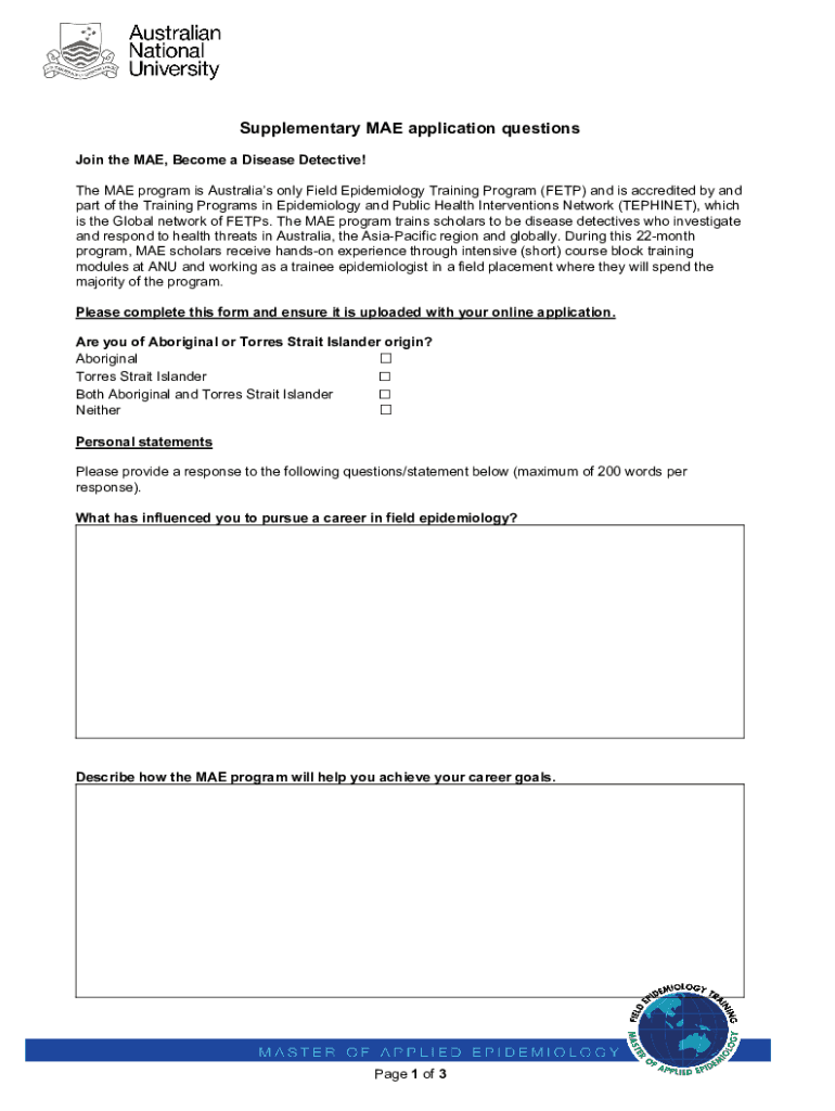 Fillable Online health.anu.edu.aufilesMAE-SupplementarySupplementary ...