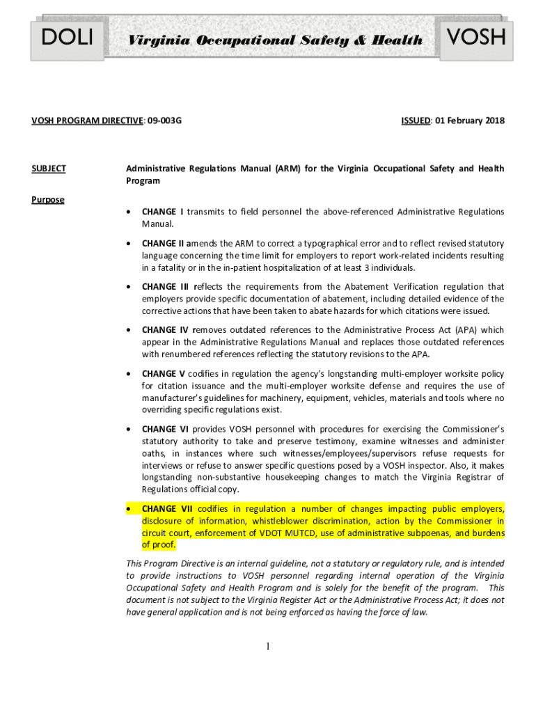 Fillable Online Operations Manual - doli.virginia.govVHA Directive 7701 ...