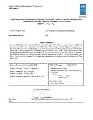 Fillable Online info undp Implementing the National Framework on Access ...
