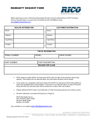 Fillable Online Warranty Repair Request Letter - Sample, TemplateFREE 8 ...