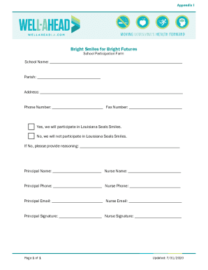 Fillable Online ldh.la.govBrightSmilesBrightFuturesBright Smiles for ...