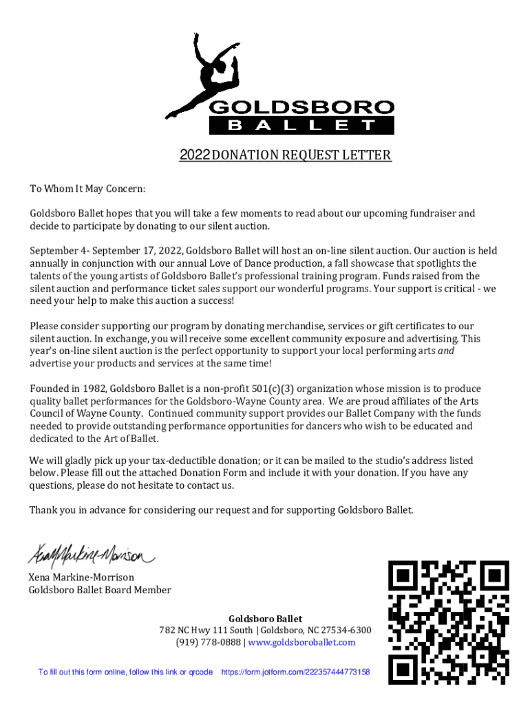 Fillable Online Silent Auction Donation Request Letter: The How-To ...