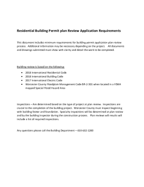 Fillable Online Residential Building Plan Requirements and ...