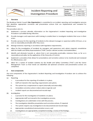 Fillable Online Incident Reporting and Investigation Procedure V3 Fax ...