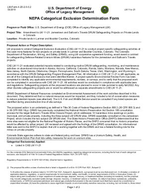 Fillable Online www.pdffiller.com530175620--NEPA-CategoricalFillable ...