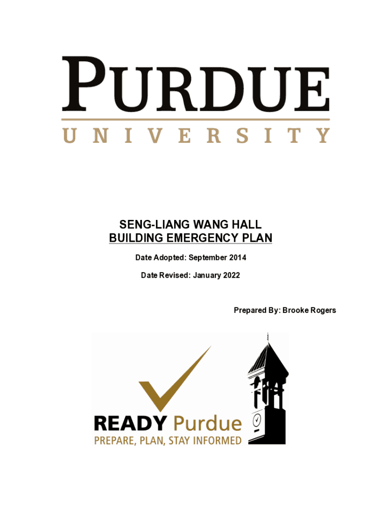 Fillable Online engineering purdue seng-liang wang hall building emergency plan Fax Email Print ...