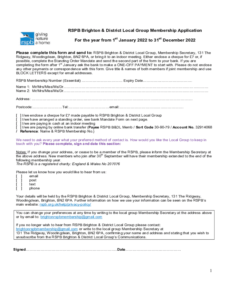 Fillable Online ww2.rspb.org.ukgroupsimagesRSPB Brighton & District ...