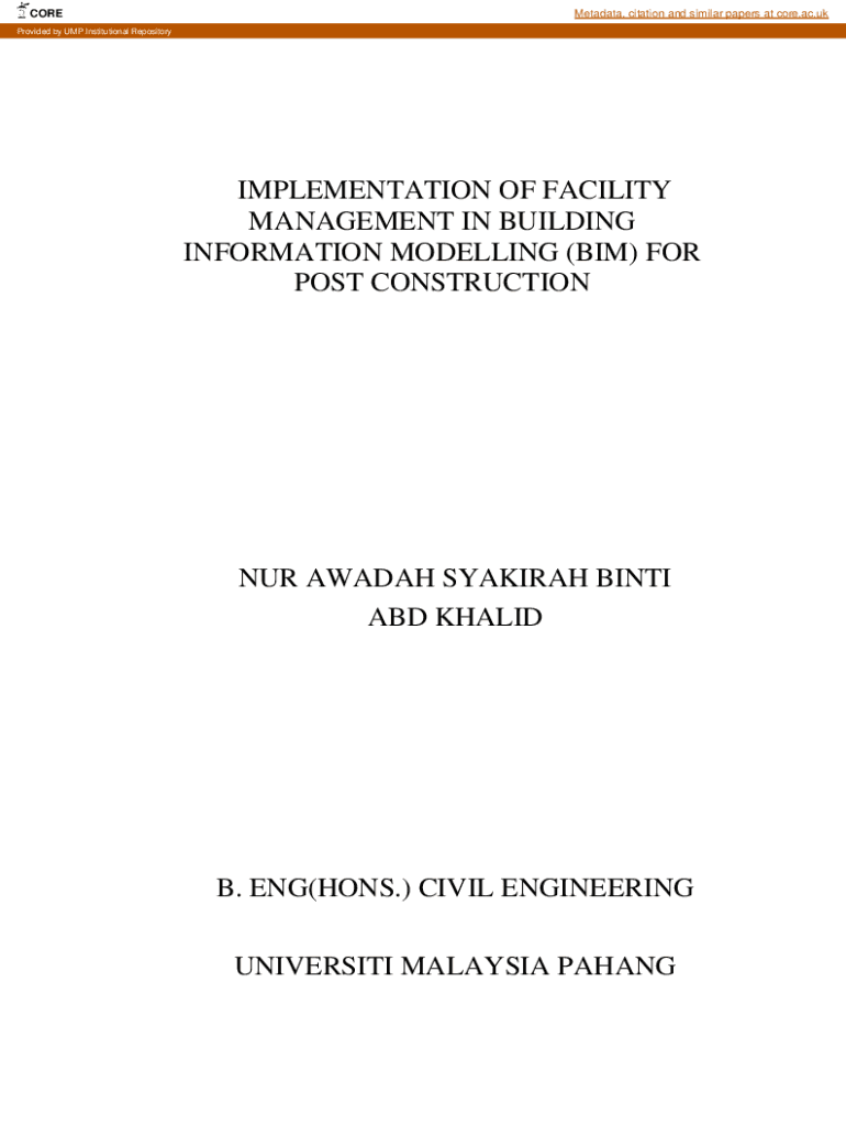 Fillable Online implementation of facility - UMP Thesis Template Fax ...