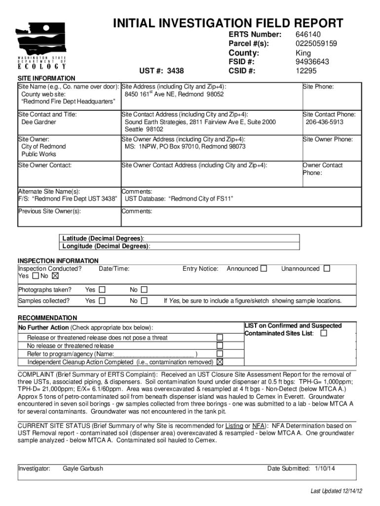 Fillable Online apps.ecology.wa.govcleanupsearchdocumentINITIAL ...