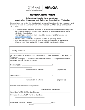 Committee Nomination TemplateJot44+ SAMPLE Nomination Templates in ...