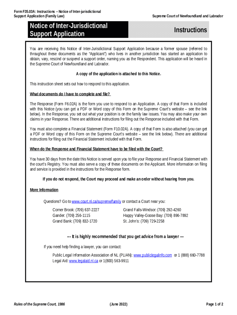 Interjurisdictional support sAlberta.ca Doc Template | pdfFiller