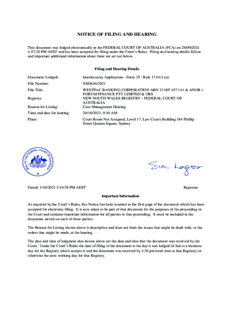 Fillable Online Transcripts And Recordings Queensland Courtsaccess To Transcript Federal Court