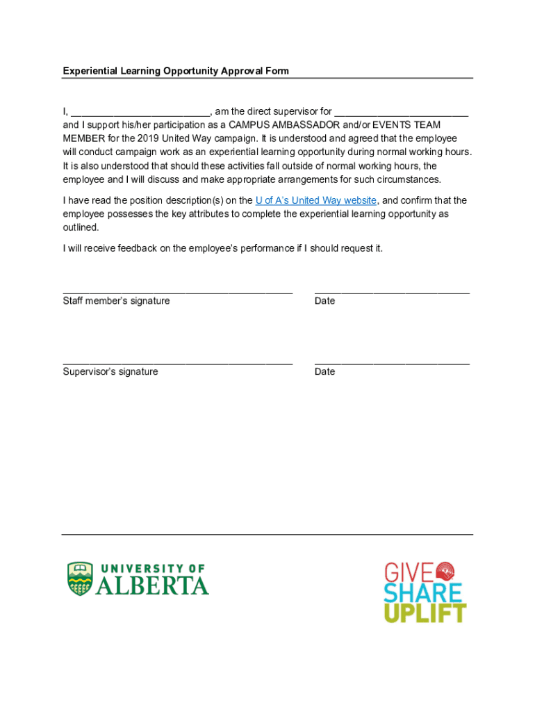 Fillable Online Experiential Learning Opportunity Approval Form - V2 Fax Email Print - pdfFiller